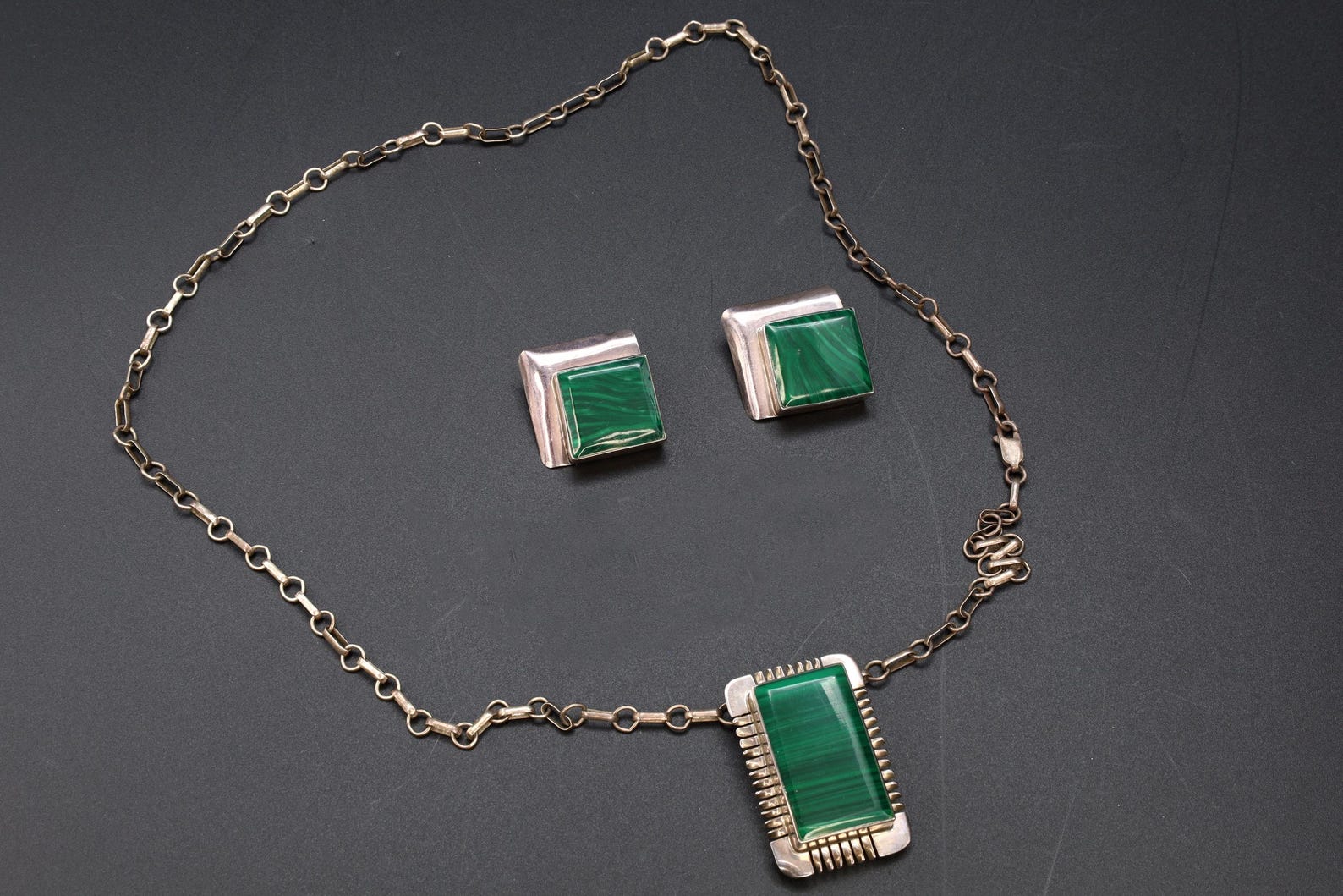 Taxco Calderon Atachi Jewelry Set With A Pendant Necklace and Earrings ...