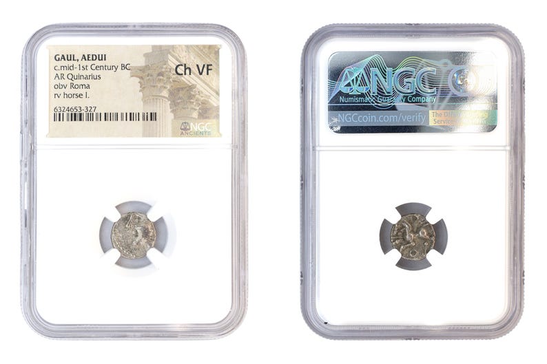 Gallia Celtica, Aedui Gaul Mid of the 1st Century BCE, AR Quinarius ...