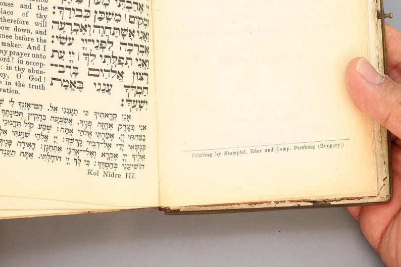 Antique 1893 Vienna Jewish Siddur for Daily Prayers Book, German and ...