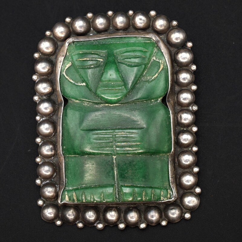 Aztec Jade Brooch - Etsy