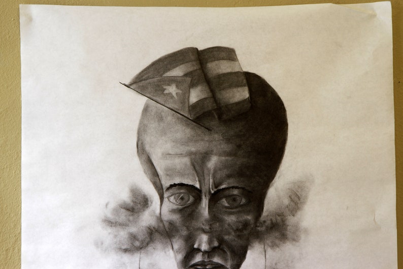 Surreal Charcoal Drawing Art Freedom is a Huge Word | Etsy