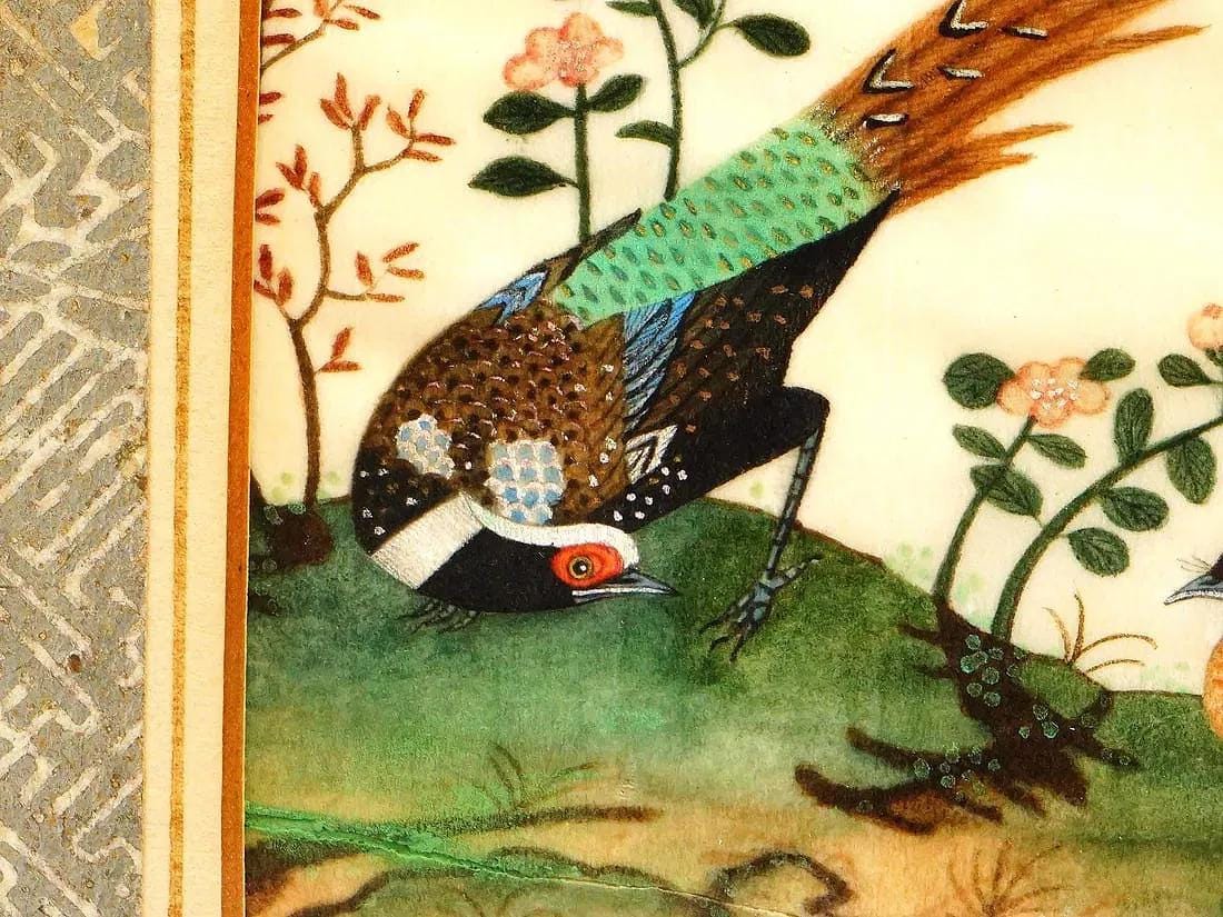 Antique 19th Century Imperial China Qing Dynasty Artwork, Pheasants ...