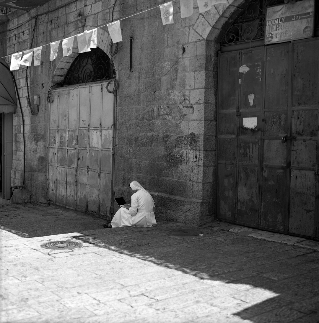 The Technocratic Nun, Suq Aftimos Streets in Jerusalem, Holy Land ...