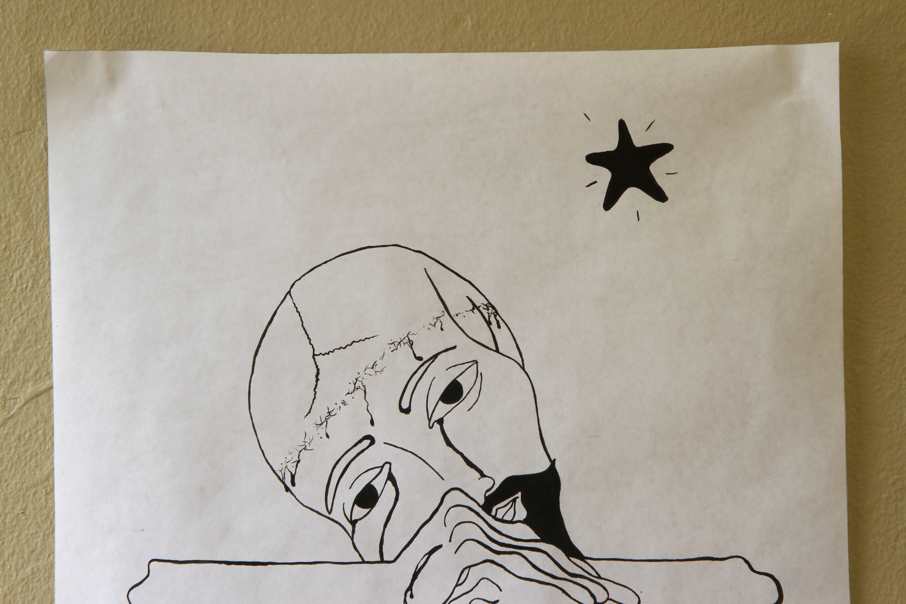 Vir Dolorum, Man of Sorrows, Black and White Art, Simple Minimalist ...