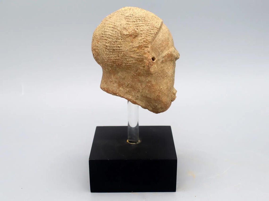 Ancient NOK Civilization Terracotta Burial Female Sculpture With Stand ...
