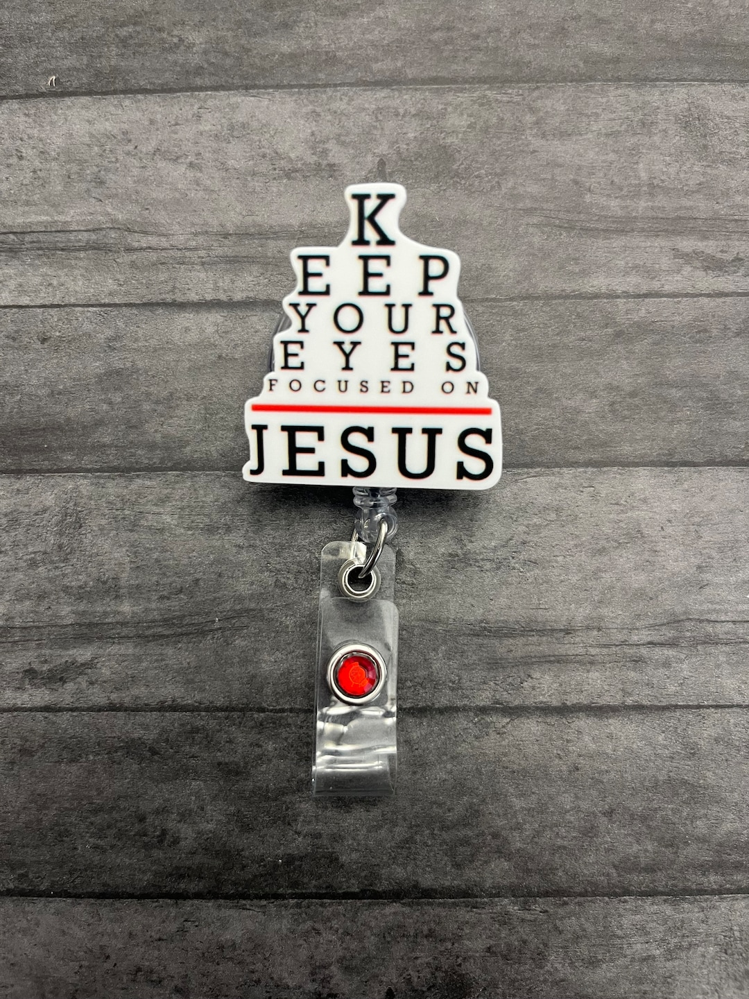 Keep Your Eyes Focused on Jesus Badge Reel Eye Doctor Eye - Etsy