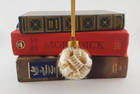 Vintage Book Ornament Christmas Ornament Book Ornament | Etsy