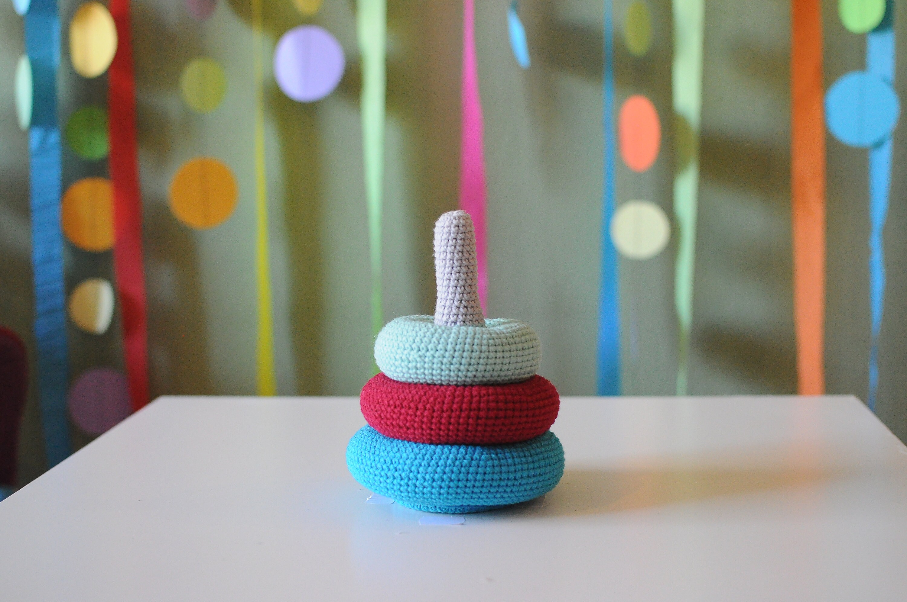 Crocheted Montessori Stacking Toy Unicorn - Etsy