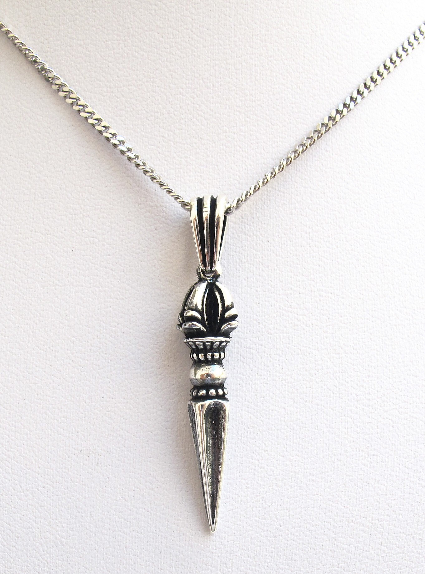 Sword 925 Sterling Silver Pendant Necklace Artisan Handmade Jewellery ...