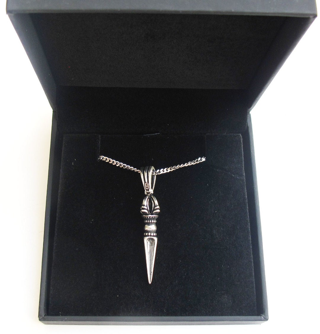 Sword 925 Sterling Silver Pendant Necklace Artisan Handmade Jewellery ...