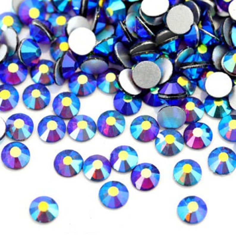 Amethyst AB Flat Back Rhinestones Crystals Purple AB Aurora - Etsy