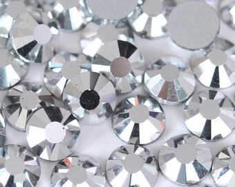 Clear Crystal Glass Rhinestones Sheet Self Adhesive Applique / Sticker ...