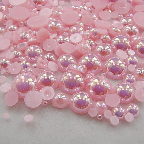 Kids' Crafts Embellishments Light Pink AB flatback pearl Rhinestones ...