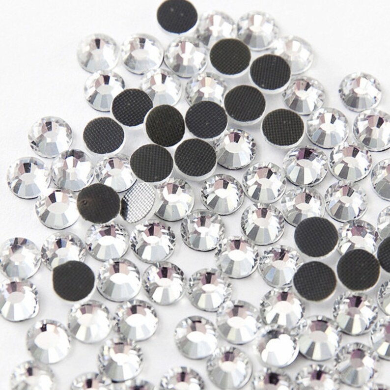 Hot Fix 1440pcs DMC CRYSTAL CLEAR Rhinestones Iron on 3mm 4mm | Etsy