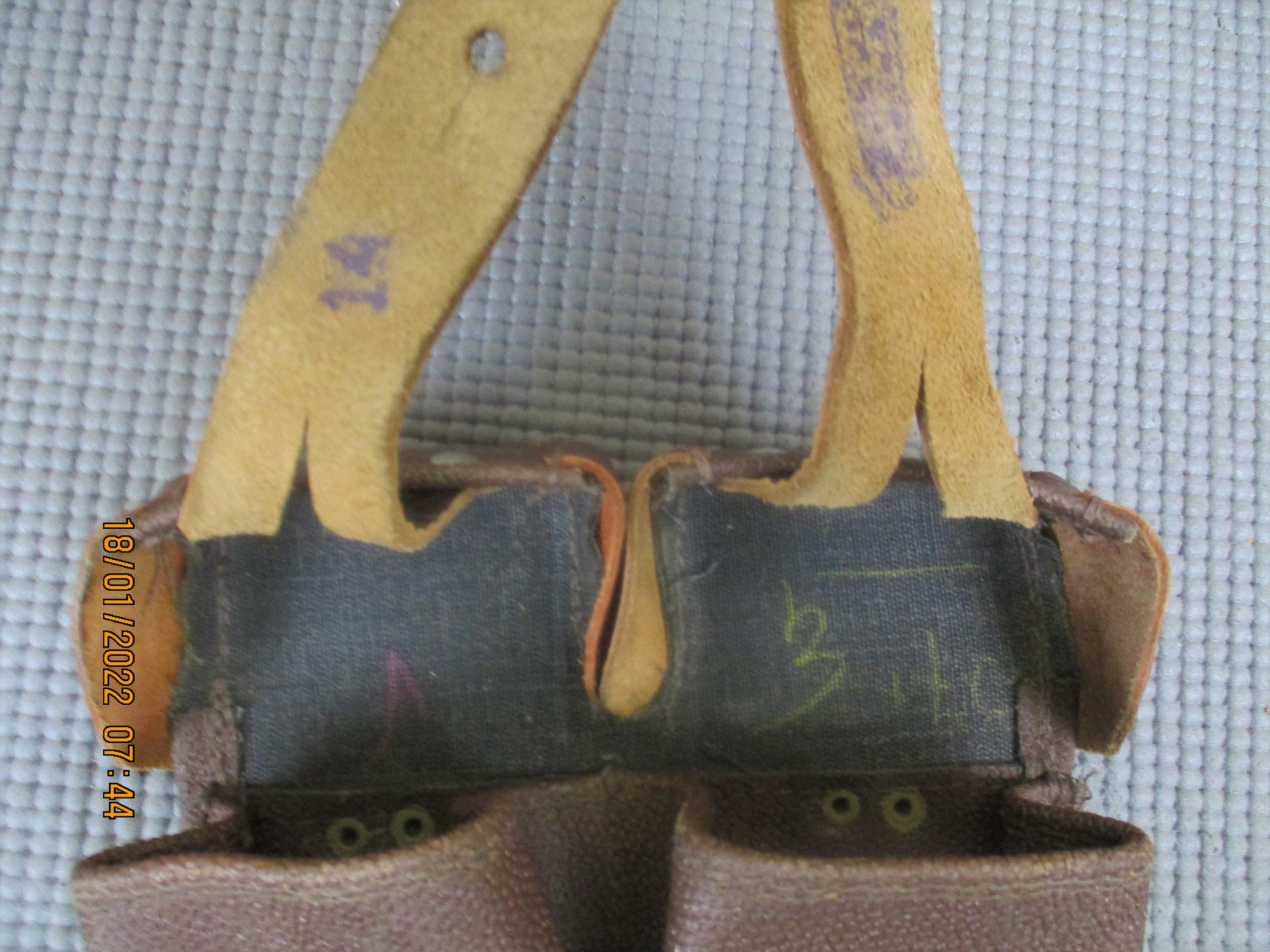 Vintage WH Oil Pot Pocket Gun Oiler in Two-pocked Belt Ammo Holder and ...