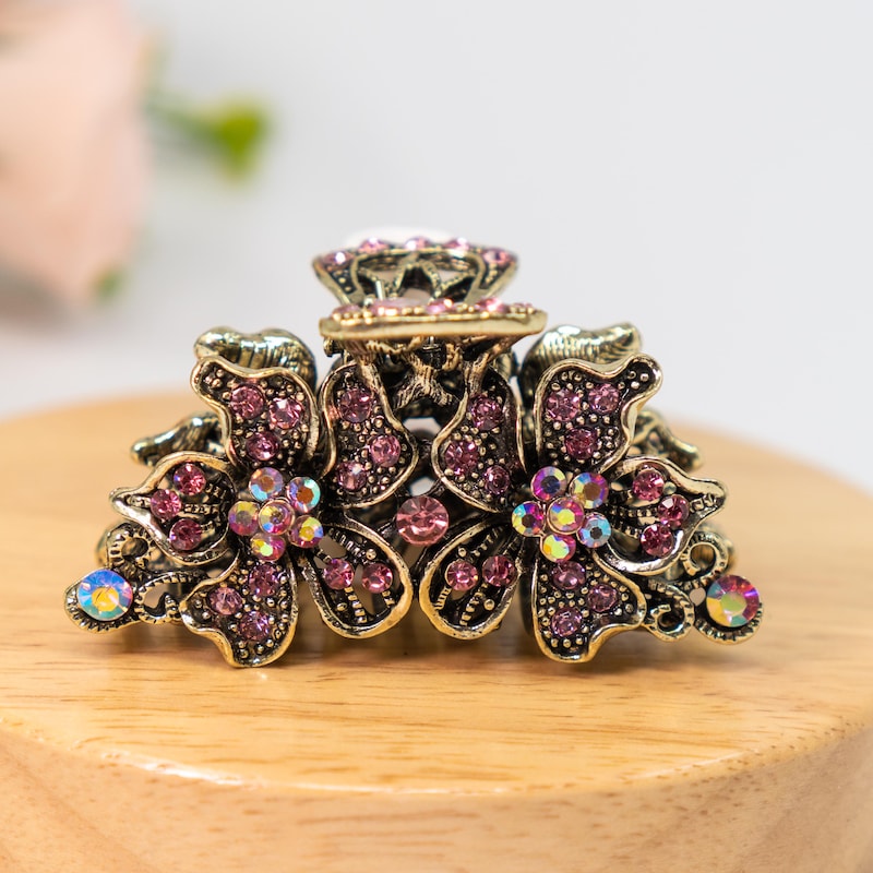 Hair Claw With Gems - Etsy