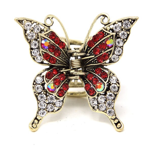 Rhinestone Butterfly Hair Clip - Etsy