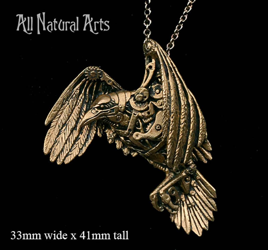 Mechanical Raven bronze - Etsy