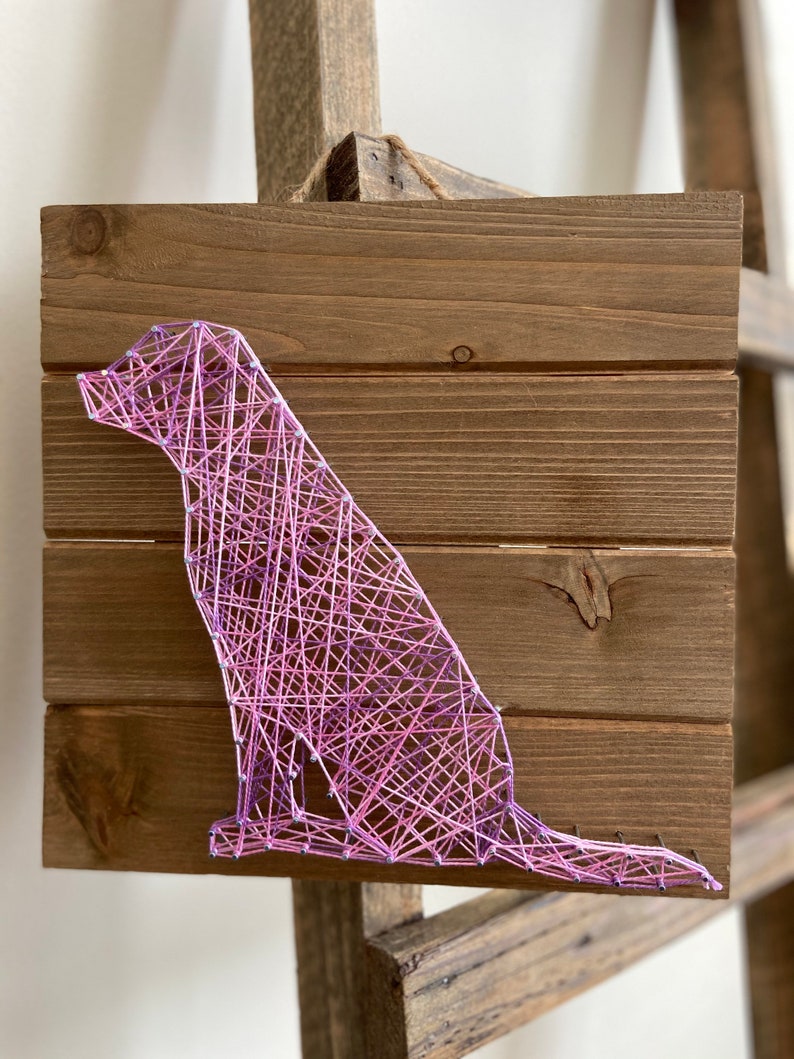 Sitting Dog String Art- Custom Made - Etsy