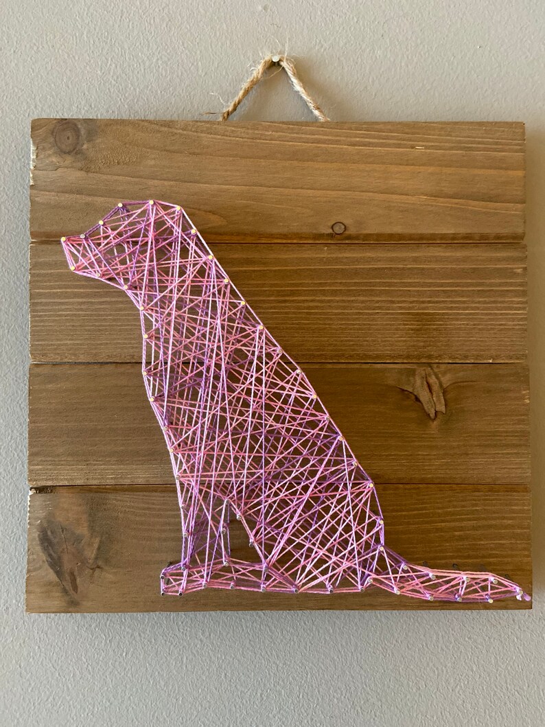 Sitting Dog String Art- Custom Made - Etsy