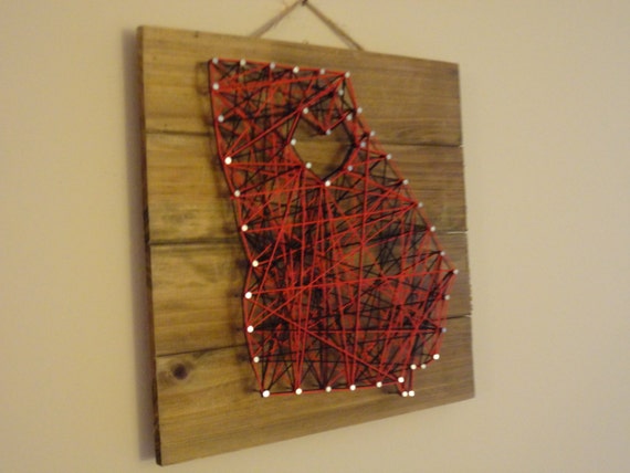 Georgia Bulldogs String Art | Etsy