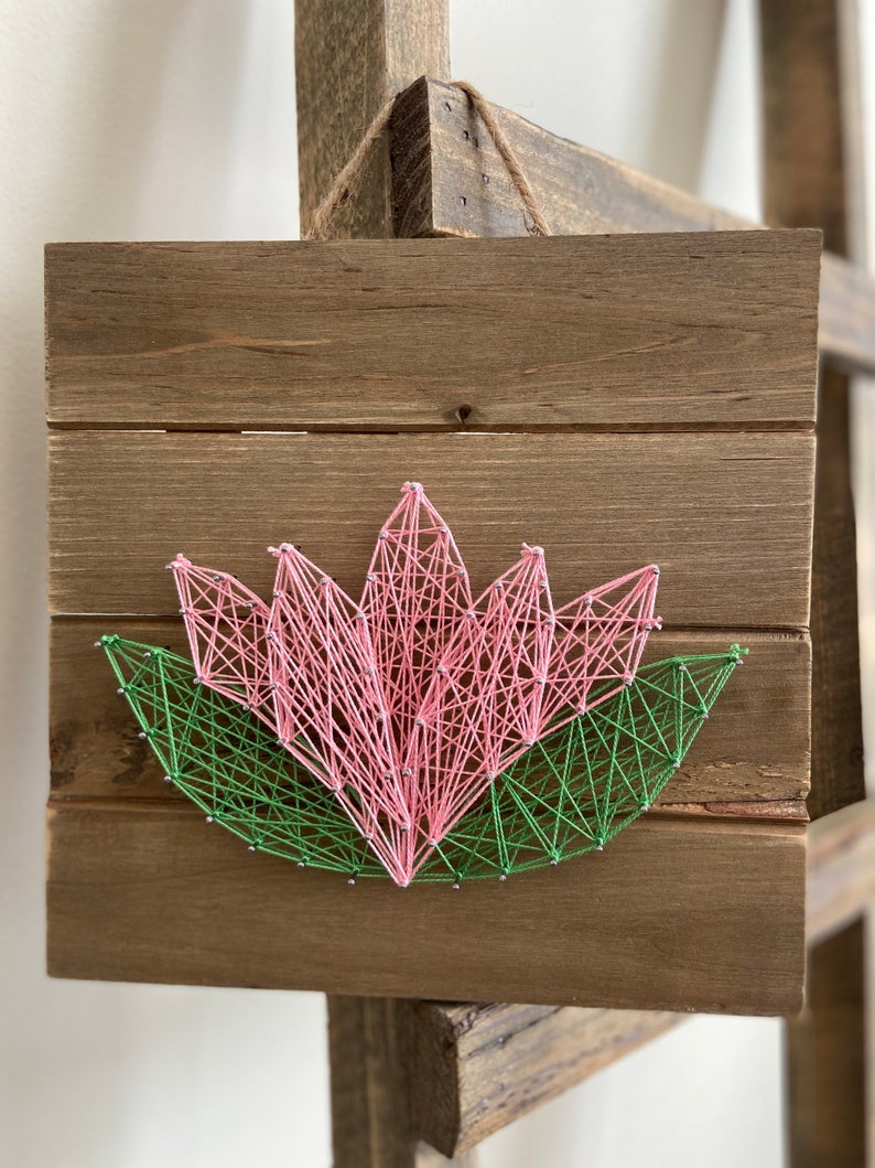 Lotus Flower String Art Custom Made | Etsy
