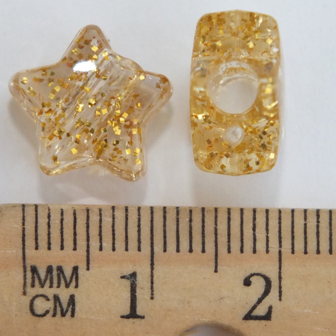 Star Beads Gold Glitter Sparkle Large Hole Pony Beads Made in USA - Etsy