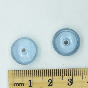 Glass Beads Pale Blue Transparent Disc 10mm. Pack of 10. Made in India ...