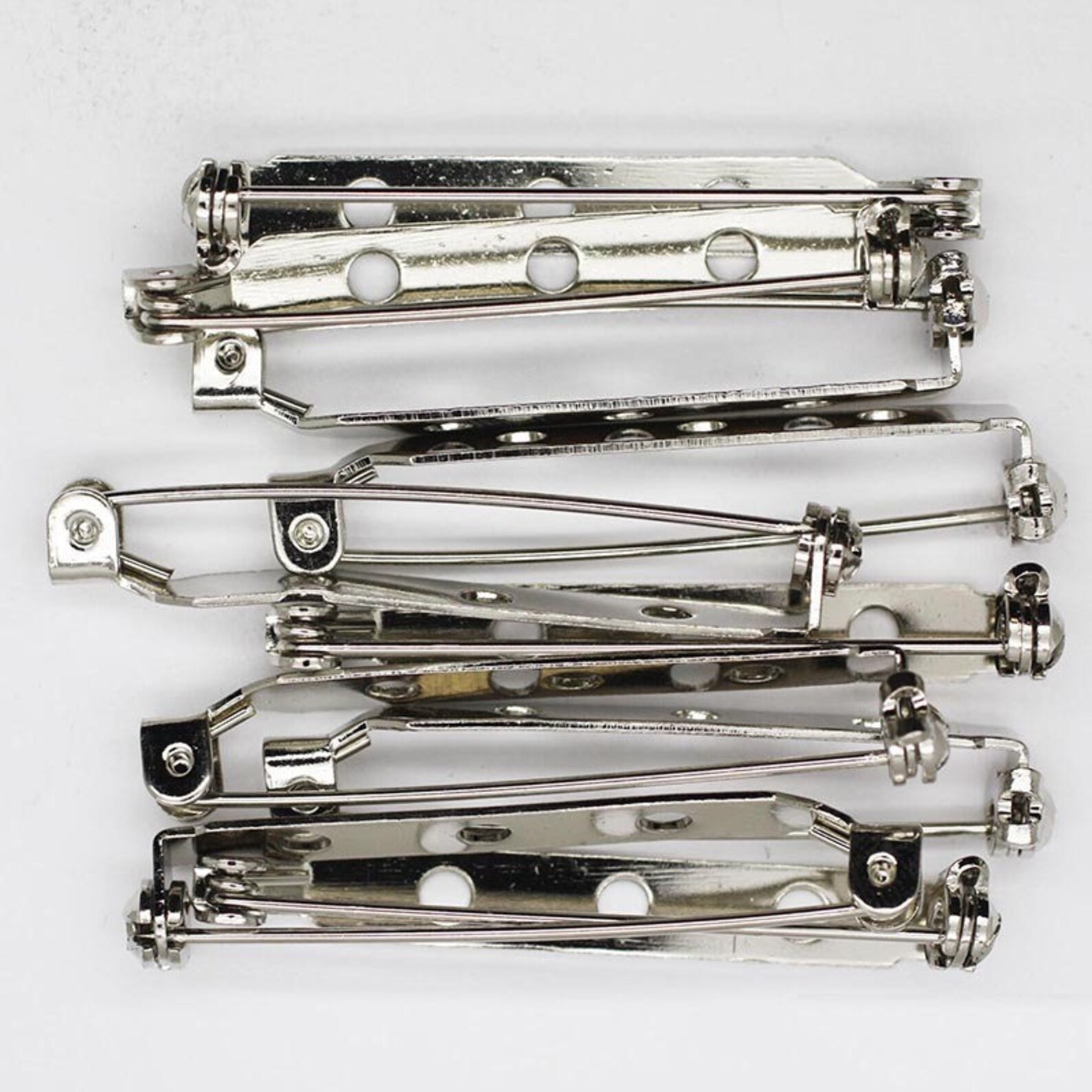 Pin Blanks 1 1/2" Bar Pins With Anchor Holes and Safety Catch Pack of ...