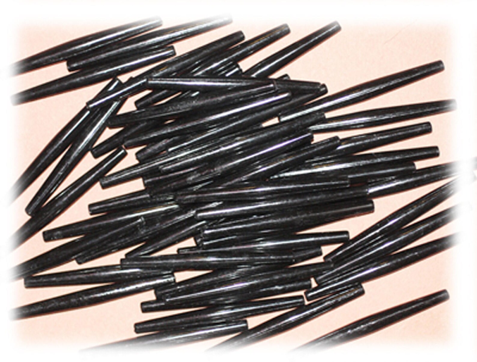 4 Inch (4") Hair Pipe Choker Beads Black Hairpipe Simulated Bone ...