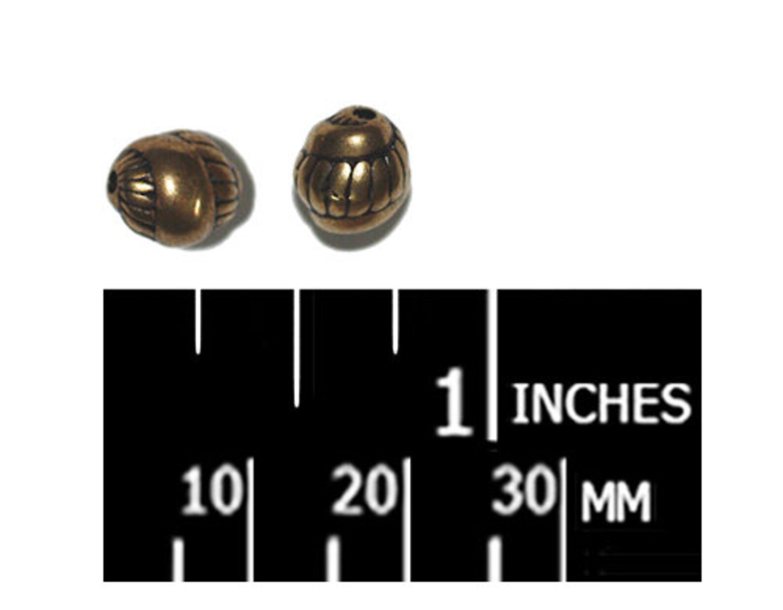 9mm Snail Swirl Antiqued Goldtone Metalized Metallic Beads Pack of 30 ...