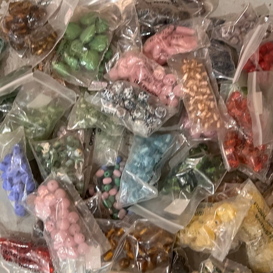Glass Bead Big Clearance Lots 50 Pack Assorted Hundreds of Beads! - Etsy