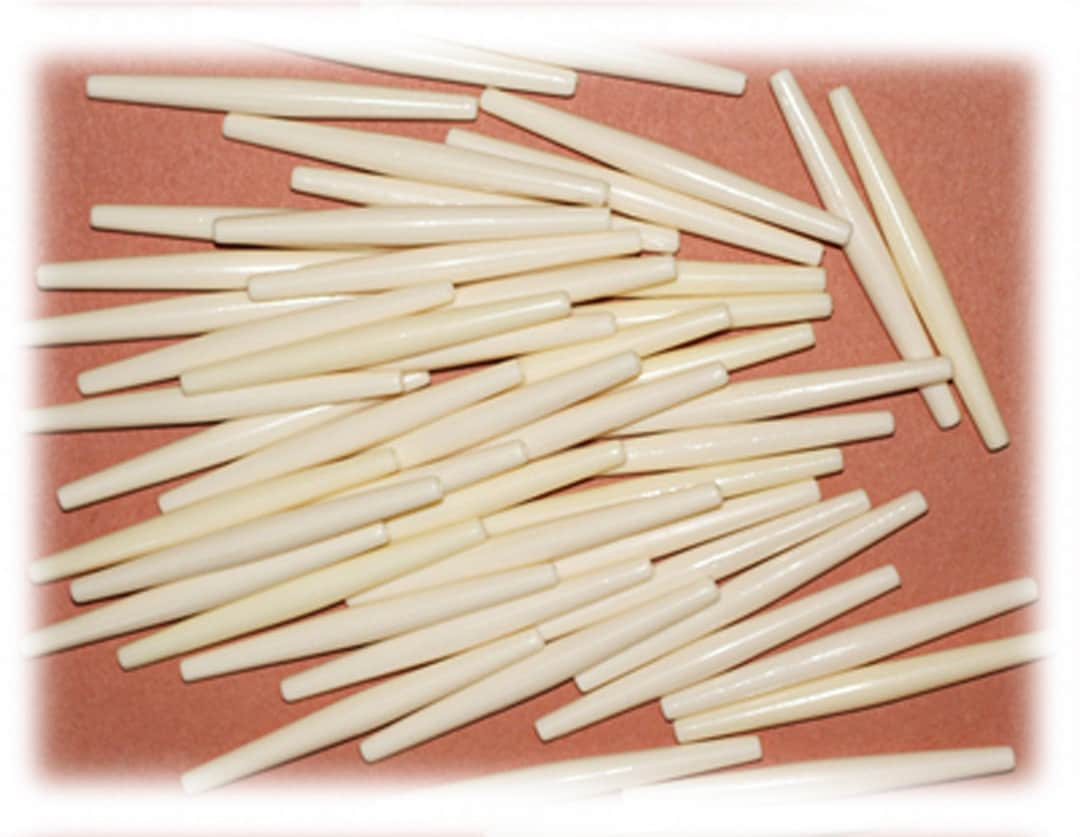 4 Inch (4") Hair Pipe Choker Beads White Hairpipe Simulated Bone ...