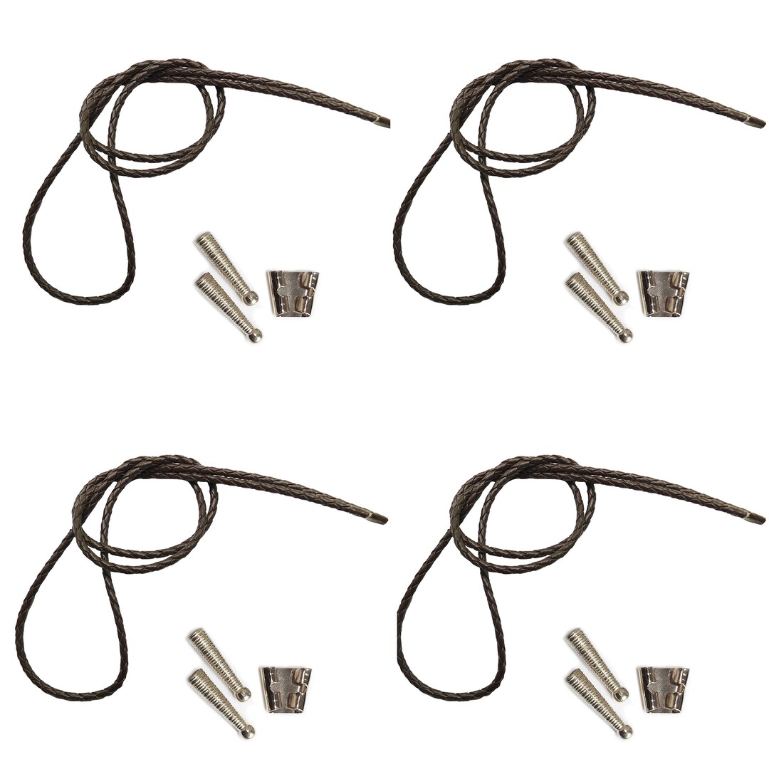 Blank Bolo String Tie Parts Kit Standard Slide Textured Tips Brown ...