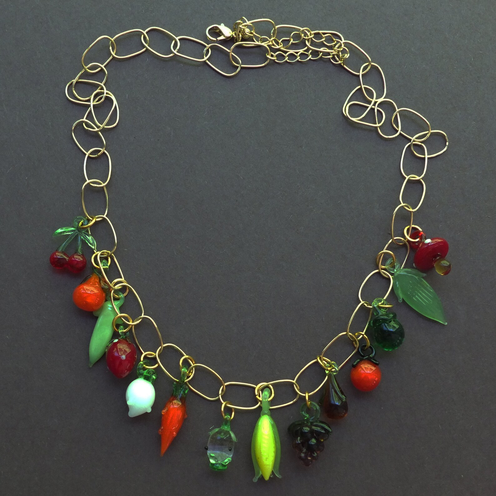 Fruit and Vegetable Glass Bead Necklace Kit Plant Based Vegan - Etsy