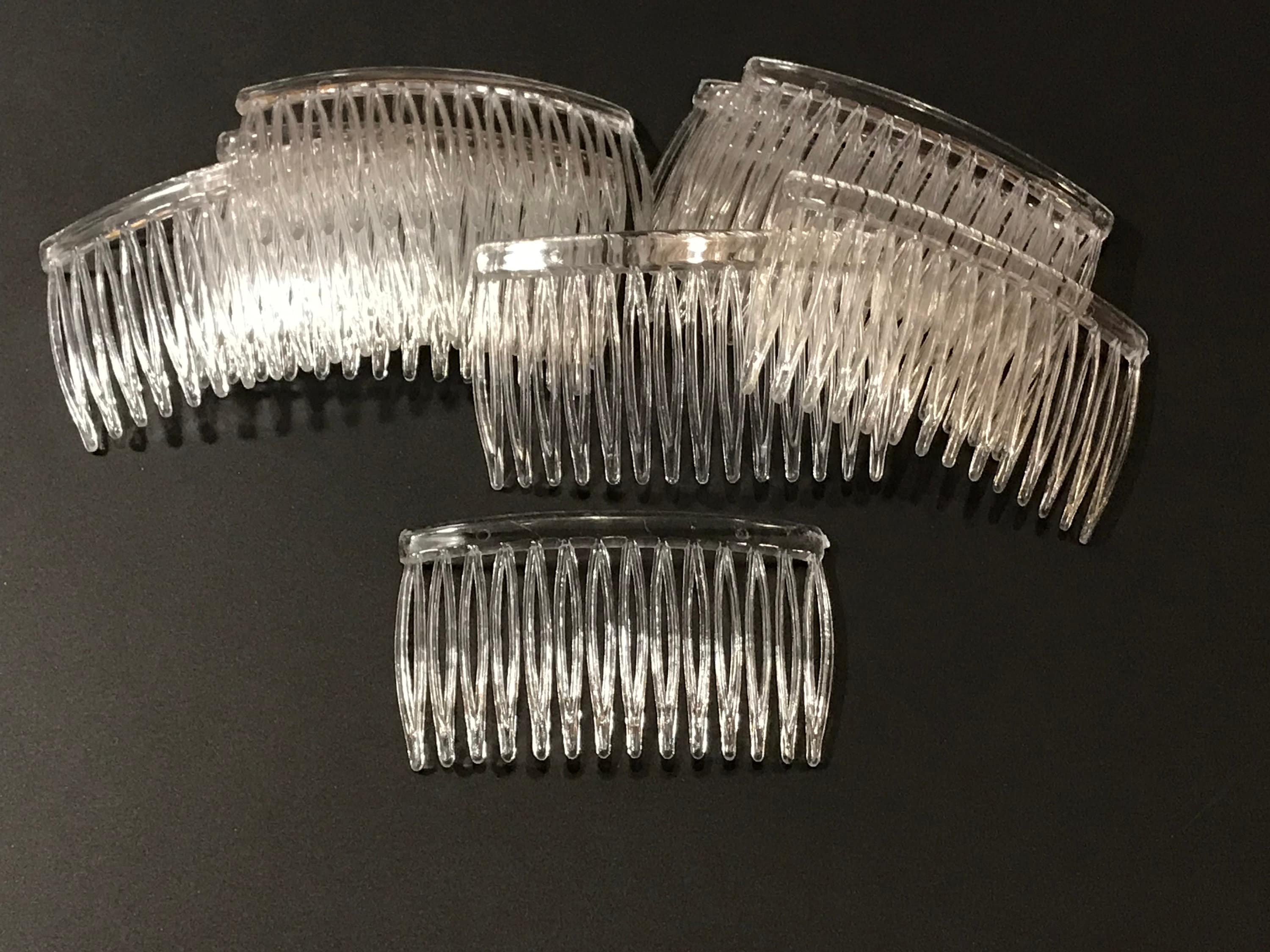Hair Comb Blanks Clear Plastic Bridal Up-do Ready to Embellish Pack/12 ...