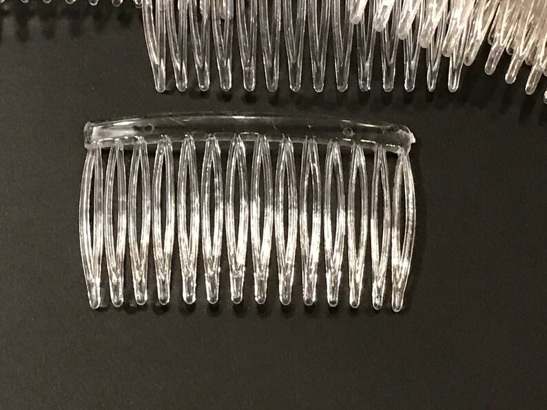 Hair Comb Blanks Clear Plastic Bridal Up-do Ready to Embellish | Etsy
