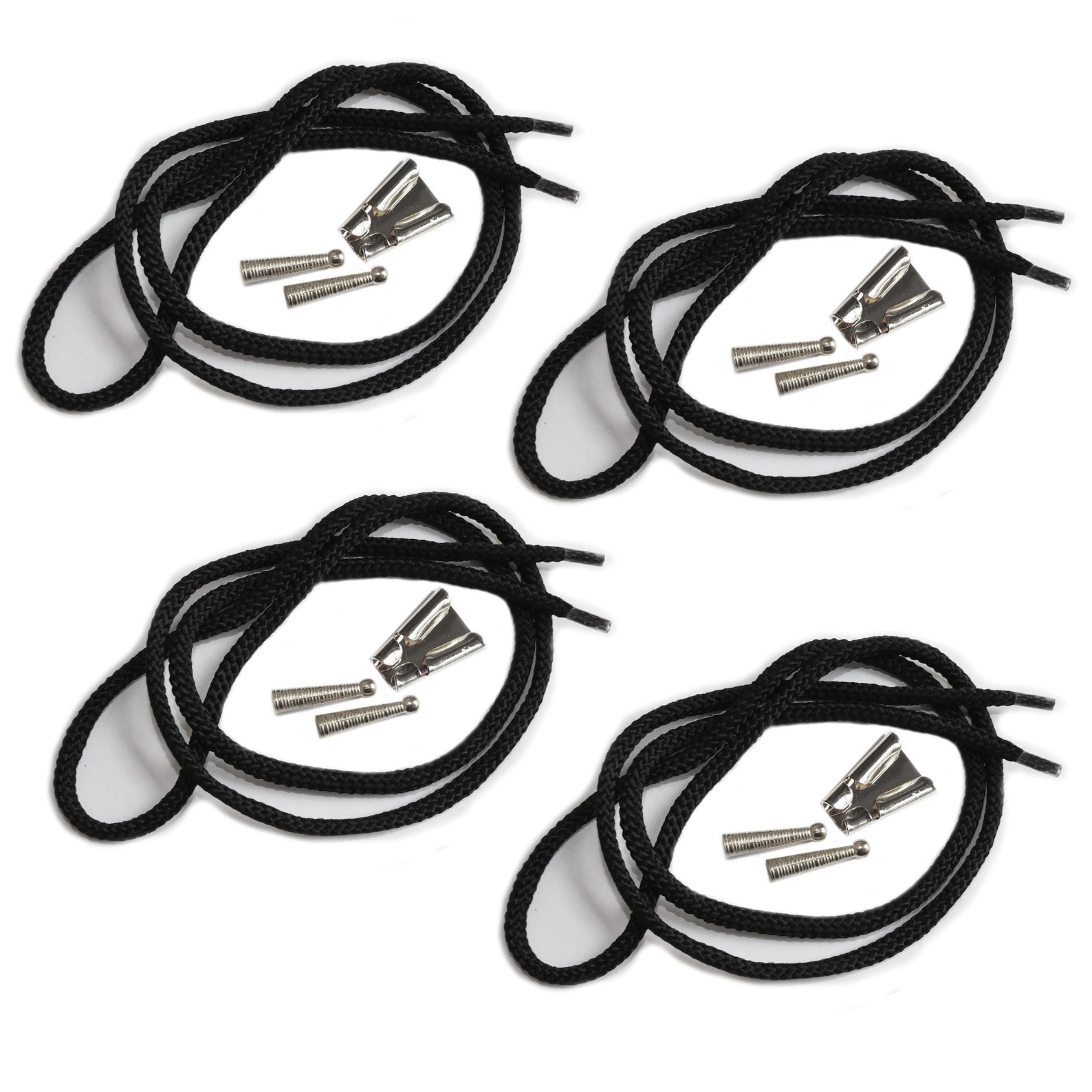 Blank Bolo Tie Parts Kit Large Slide Textured Tips Black Cord | Etsy