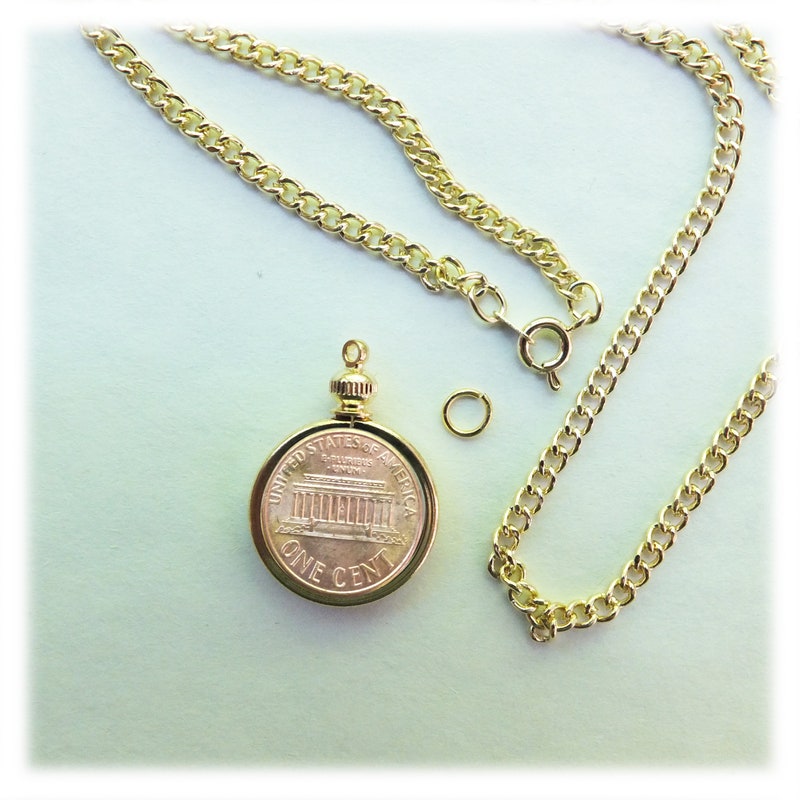 Penny Gold Pendant - Etsy