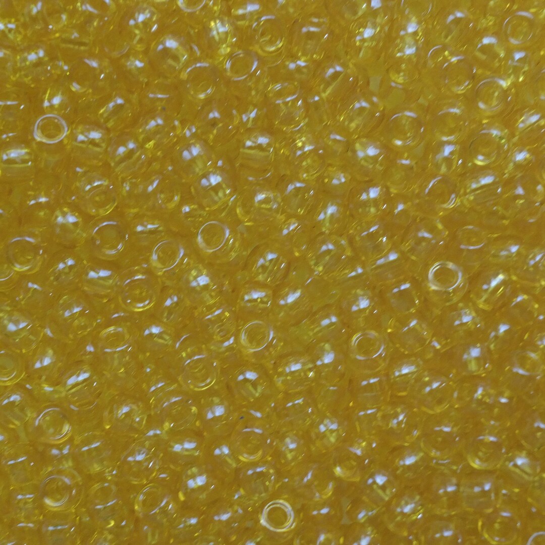 Pony Beads Golden Yellow Transparent Large Hole Beads Made in USA - Etsy
