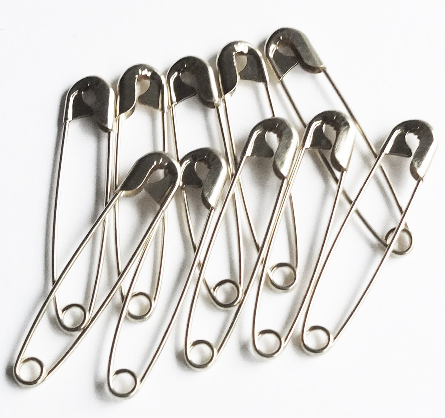Safety Pins Size 3 (2") Silver Tone Bulk Pack /100 Made in USA - Etsy