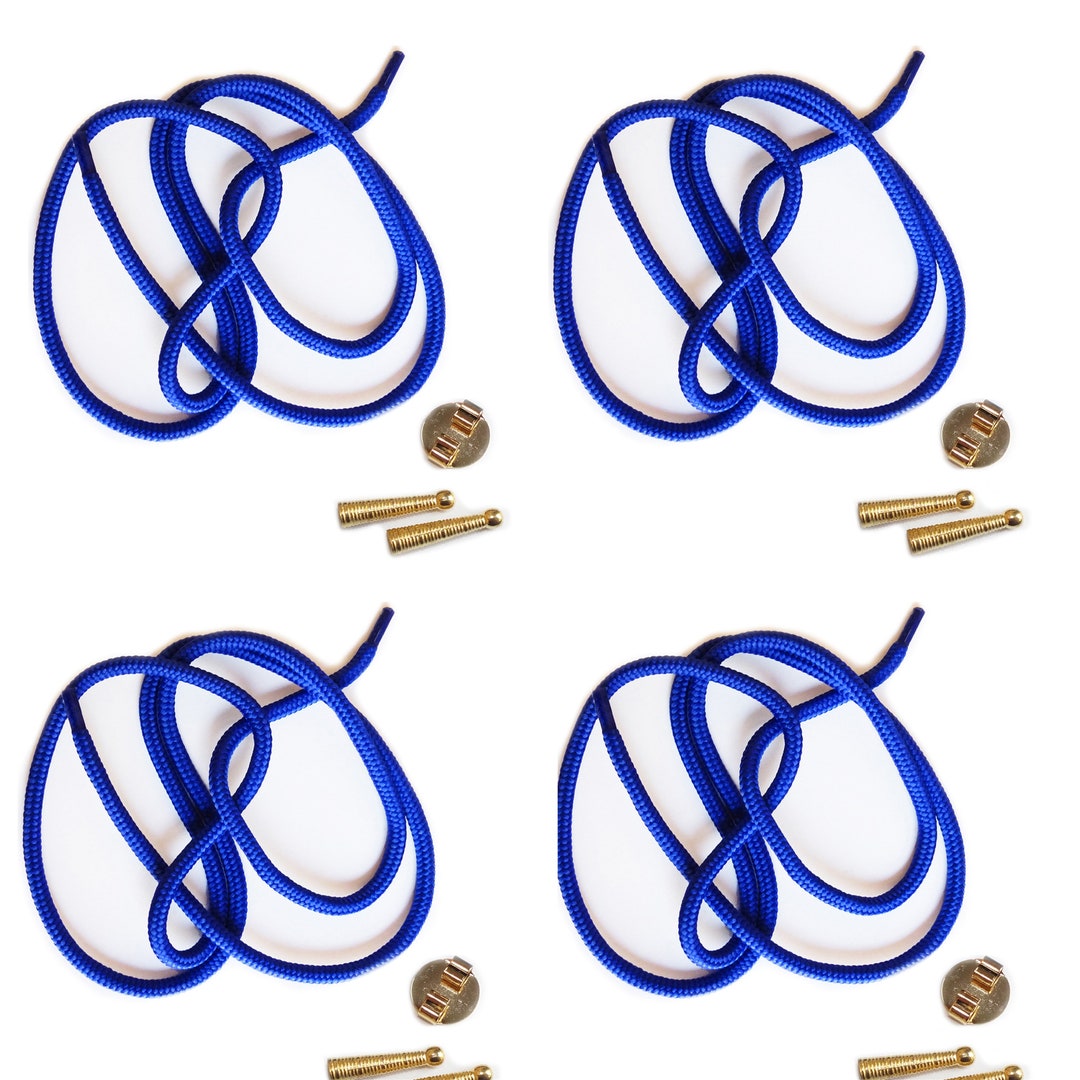 Blank Bolo String Tie Parts Kit Round Slide Textured Tips Royal Blue ...