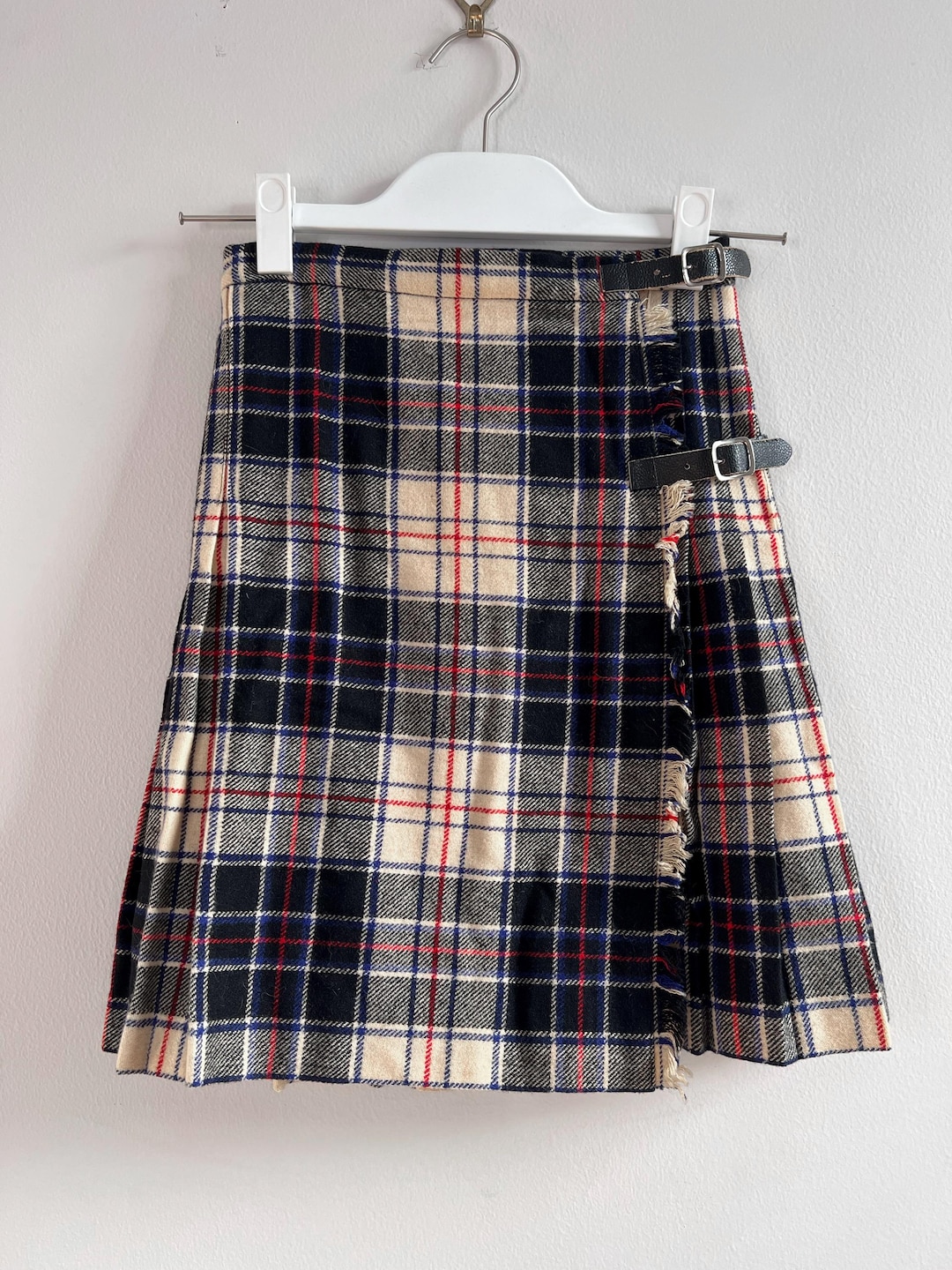 Vintage 70s Laird-portch of Scotland Pure New Wool Plaid Kilt Skirt ...