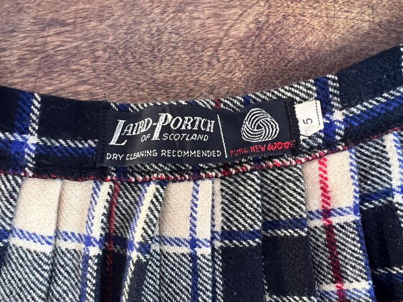 Vintage 70s Laird-portch of Scotland Pure New Wool Plaid Kilt Skirt ...