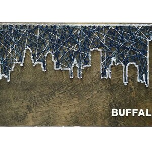 Buffalo Art - Buffalo Skyline String Art - Buffalo Skyline - Buffalo ...