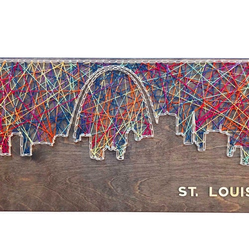 St Louis Skyline String Art Saint Louis Art Gateway Arch - Etsy