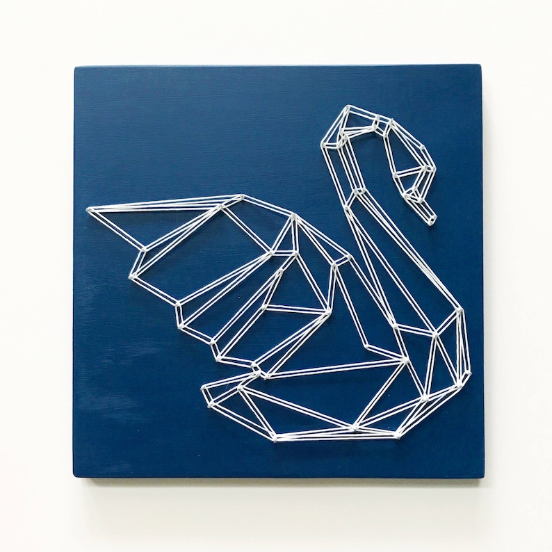 Geometric Swan String Art Swan Art Geometric Animal | Etsy