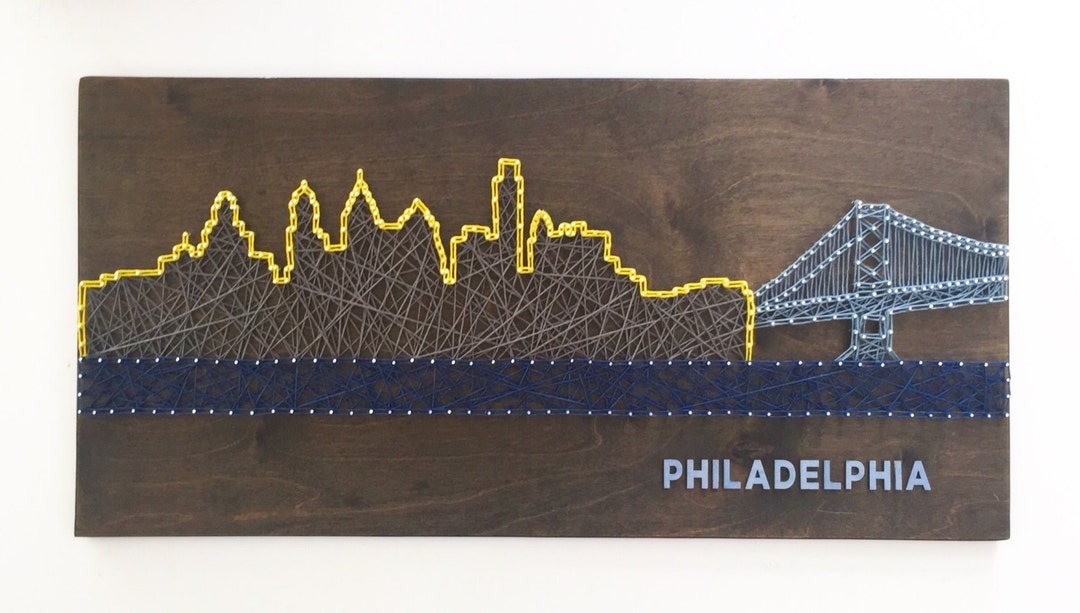 Philadelphia Art - Philadelphia Skyline String Art - Philadelphia ...