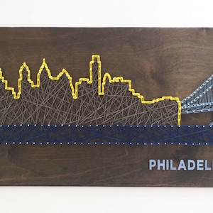 Philadelphia Art - Philadelphia Skyline String Art - Philadelphia ...