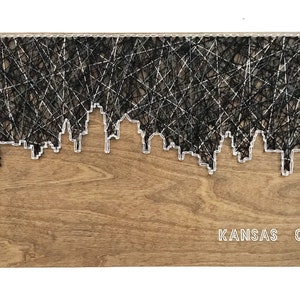 Kansas City Skyline String Art - Kansas City Skyline - Kansas City Art ...